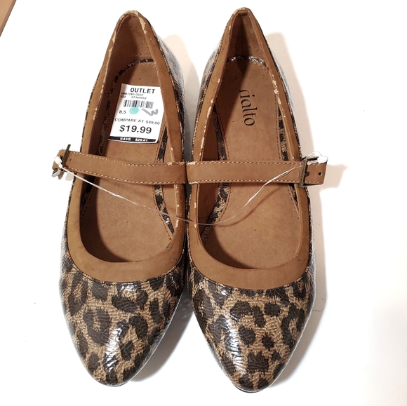 Rialto | Shoes | Rialto Brown Black Leopard Print Flats 85 Nwd | Poshmark
